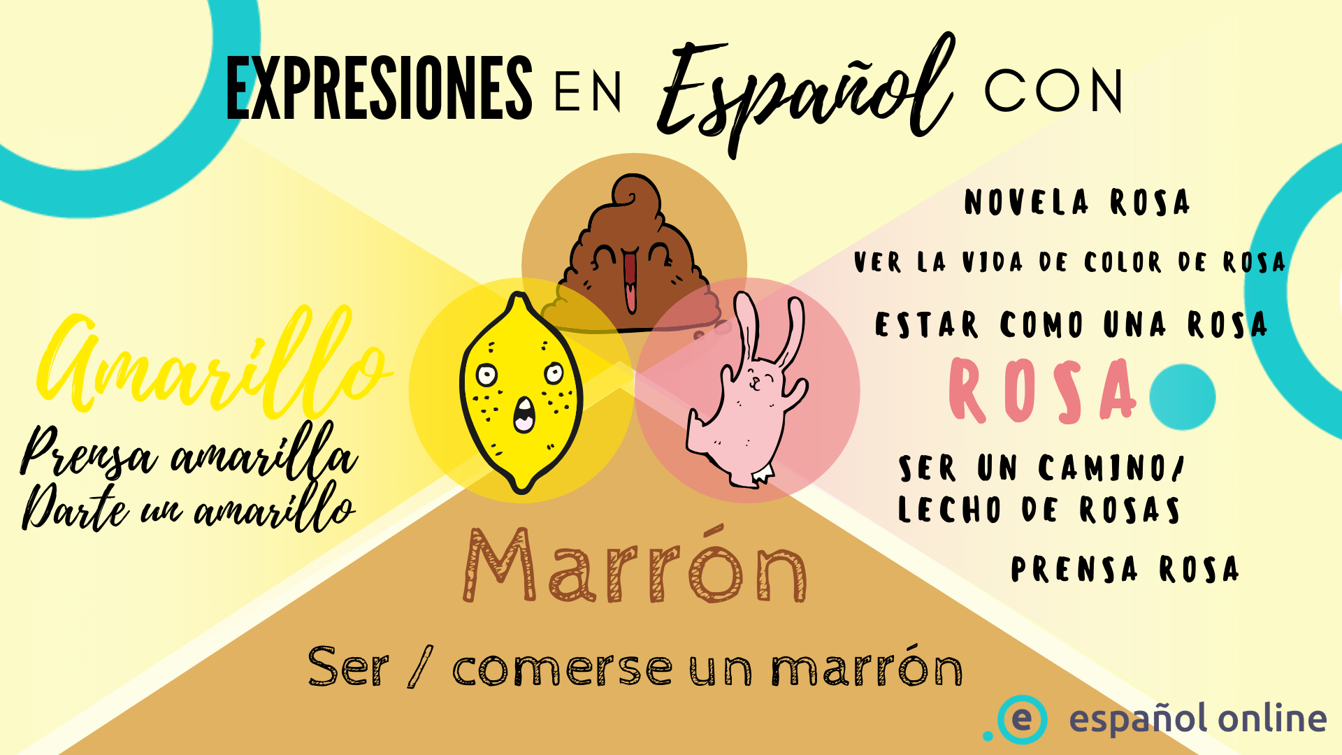 Expresiones con colores: AMARILLO, MARRÓN y ROSA – EO Español Online
